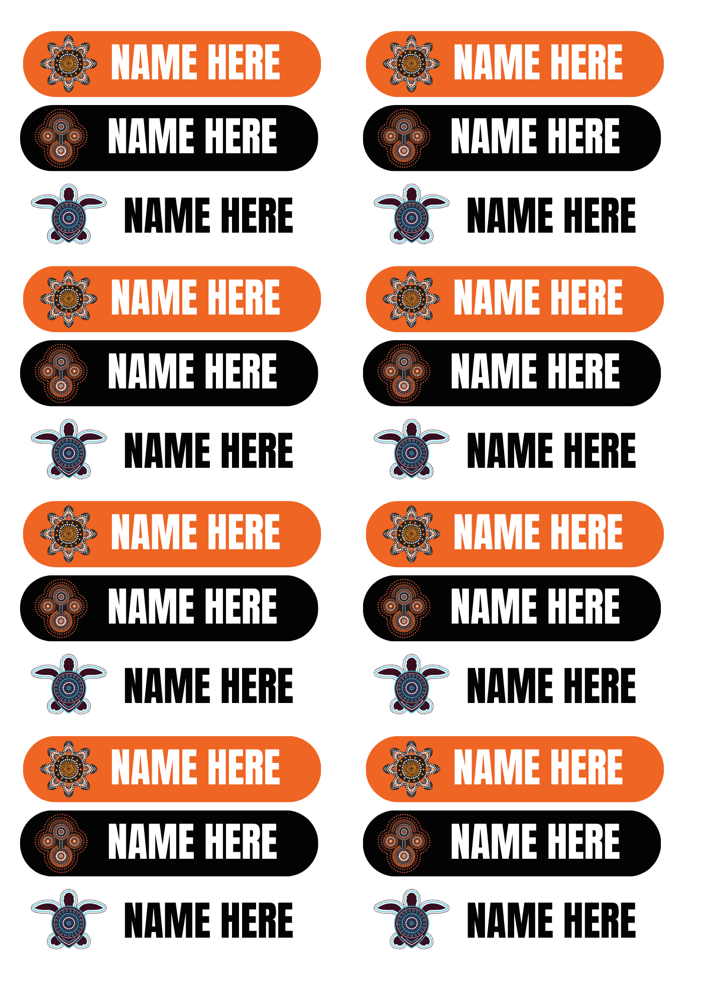 Name Label - Small Labels – DTF Print Hub - Australia