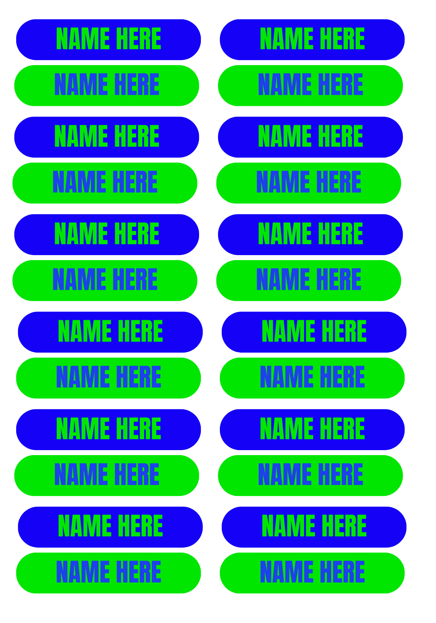 Name Label - Small Labels – DTF Print Hub - Australia